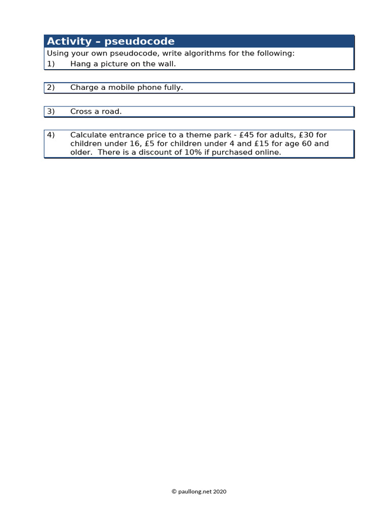 Mateo Gil - Activity - Pseudocode | PDF