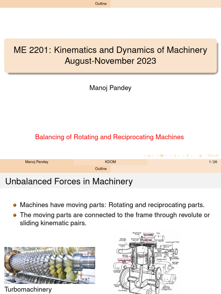 Lecture Rotory Balancing-1 | PDF | Force | Machines
