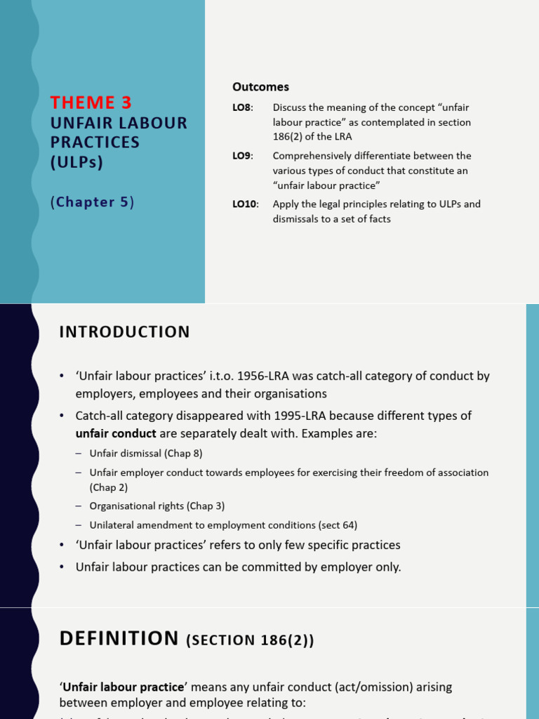 Understanding Unfair Labour Practices | PDF | Employment | Salary