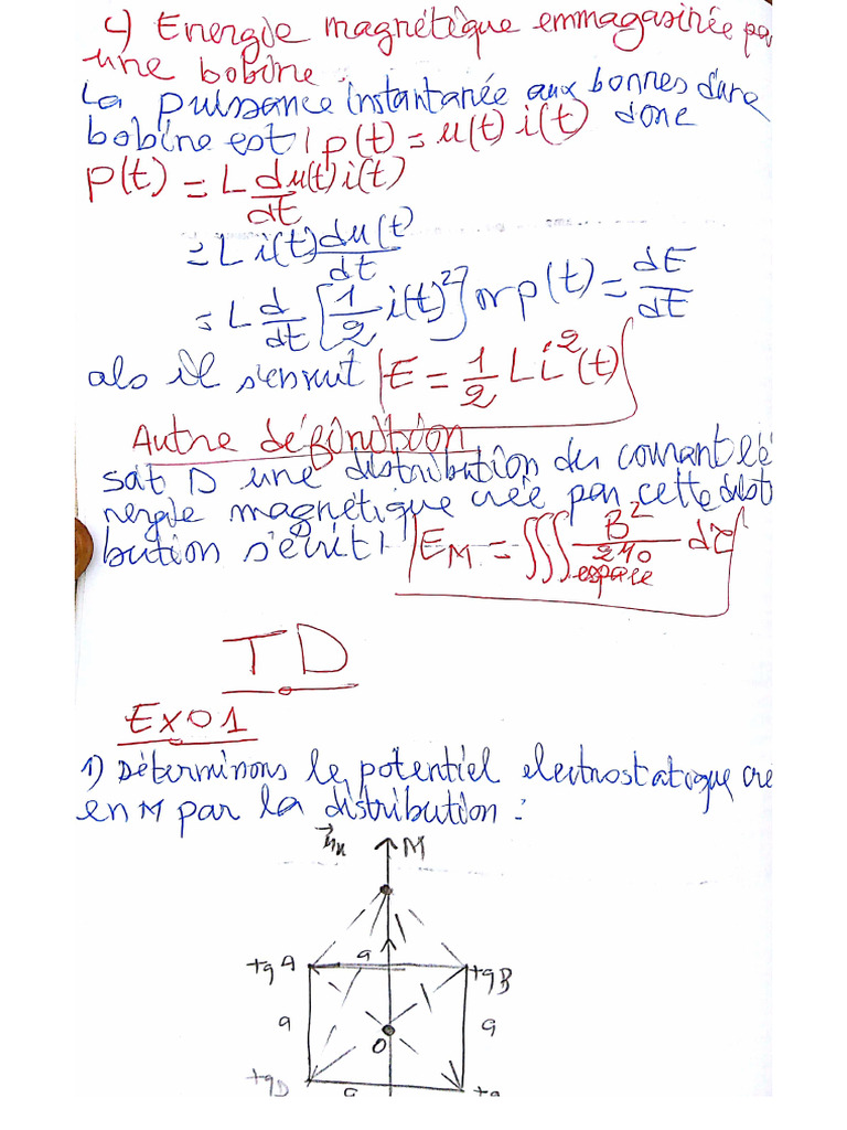 Corrigé TD Électromagnetisme-1 | PDF
