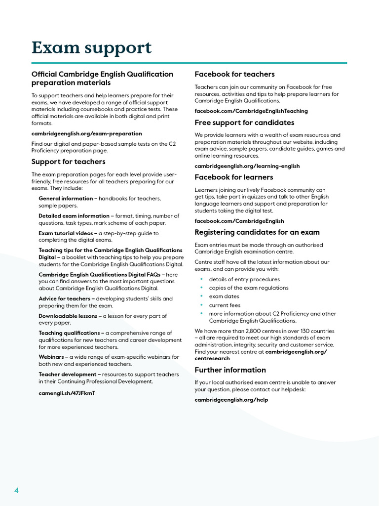 C2 Proficiency Exam Support Resources | PDF | Teachers | Qualifications