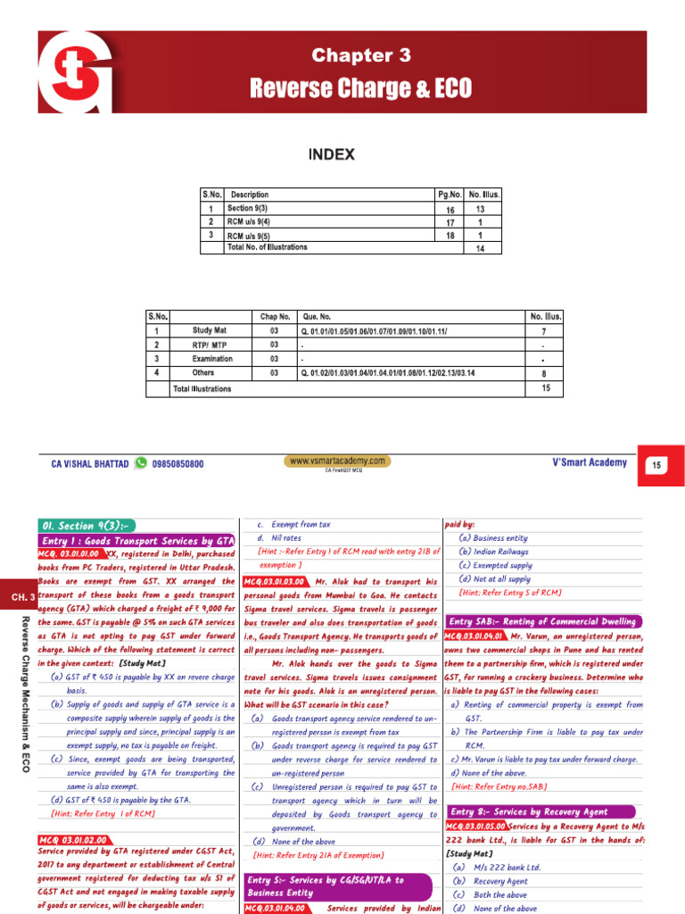 Chapter 3 Reverse Charge | PDF