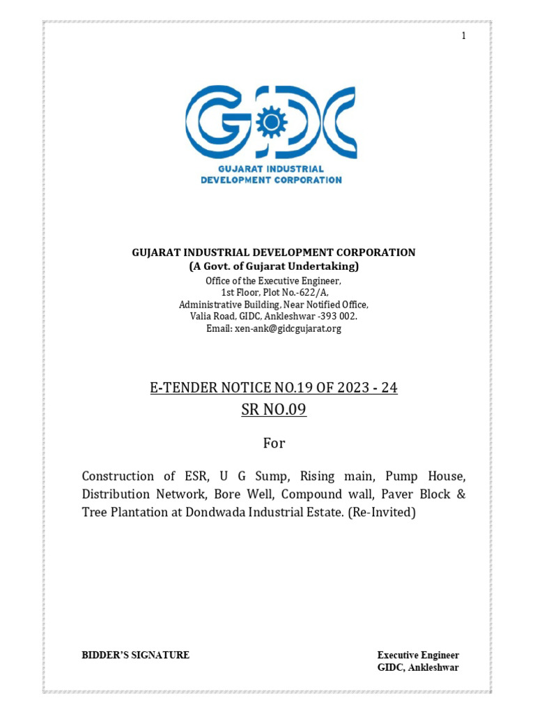 SR NO.09: E-Tender Notice No.19 of 2023 - 24 | PDF | Value Added Tax | Taxes