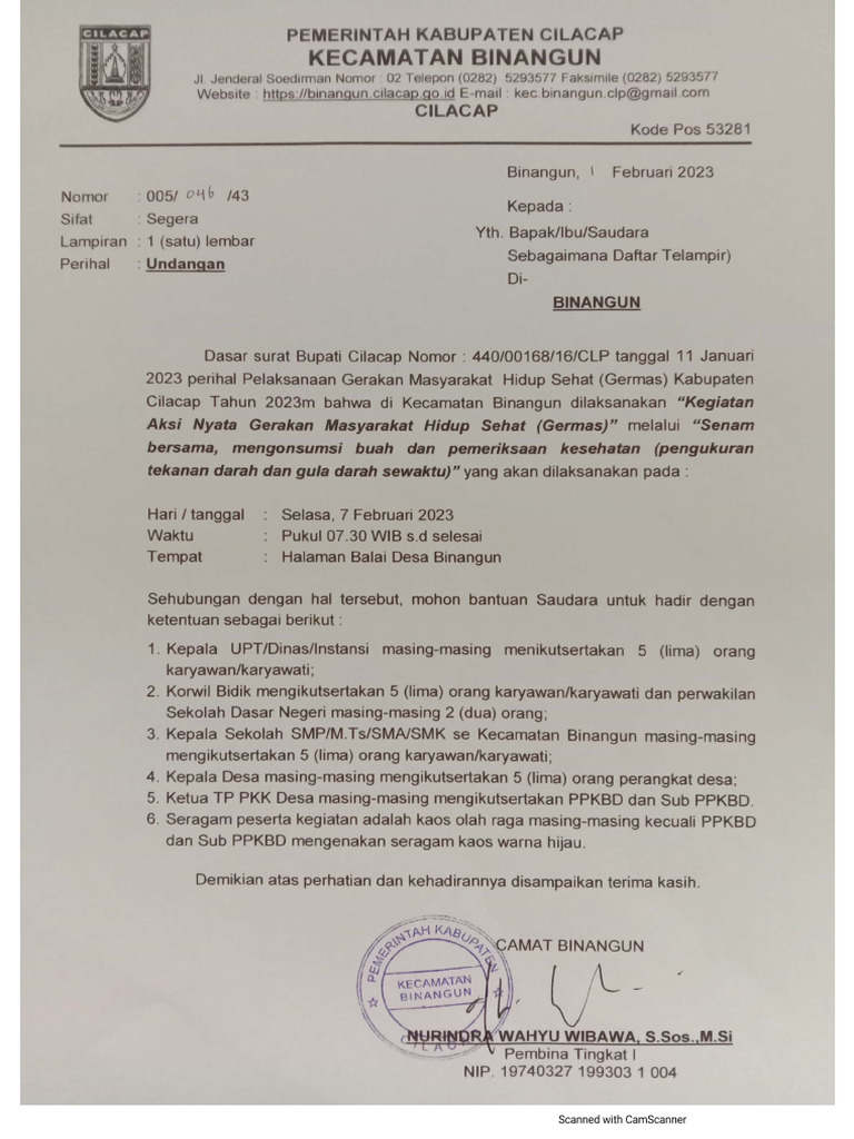 Undangan Germas | PDF