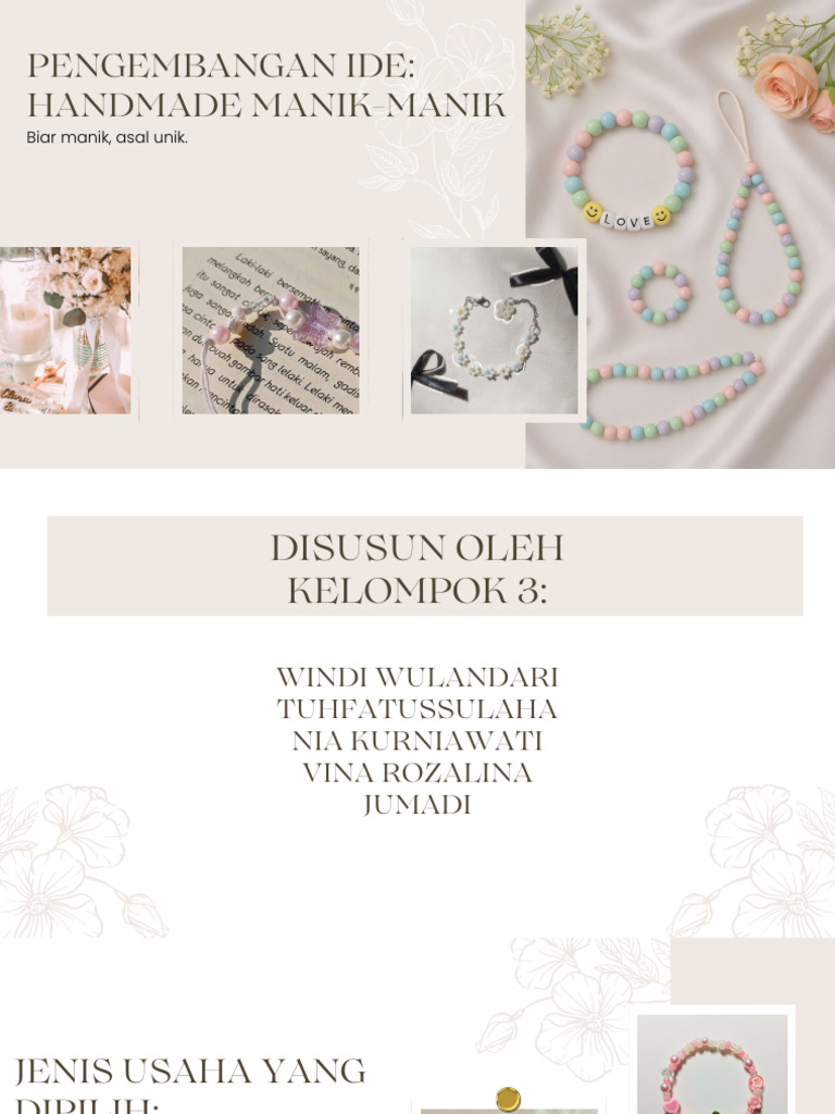 Ide Usaha Aksesori Handmade Kustom | PDF