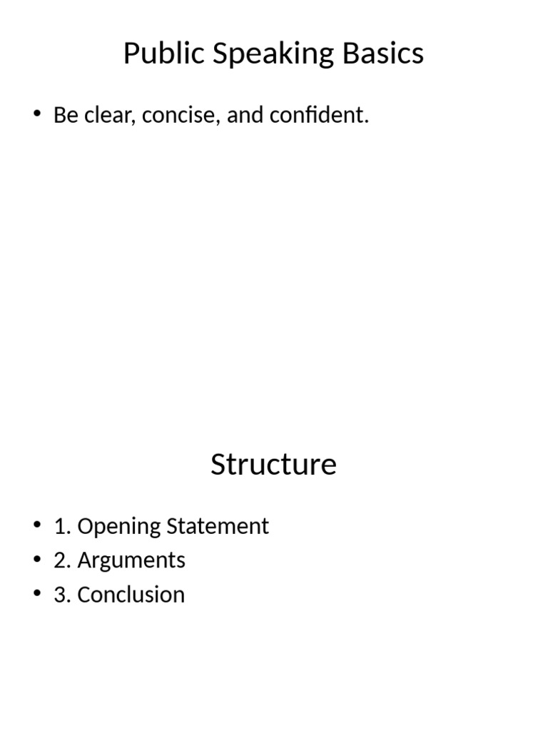 Public Speaking For MUN | PDF