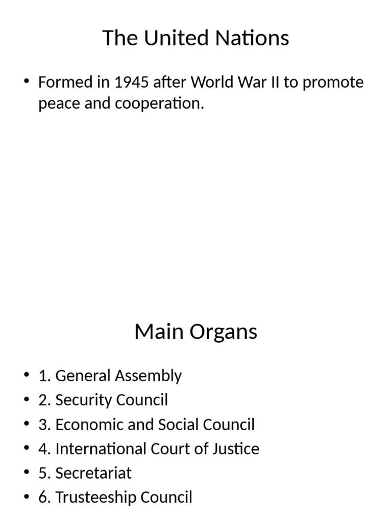 United Nations Overview | PDF