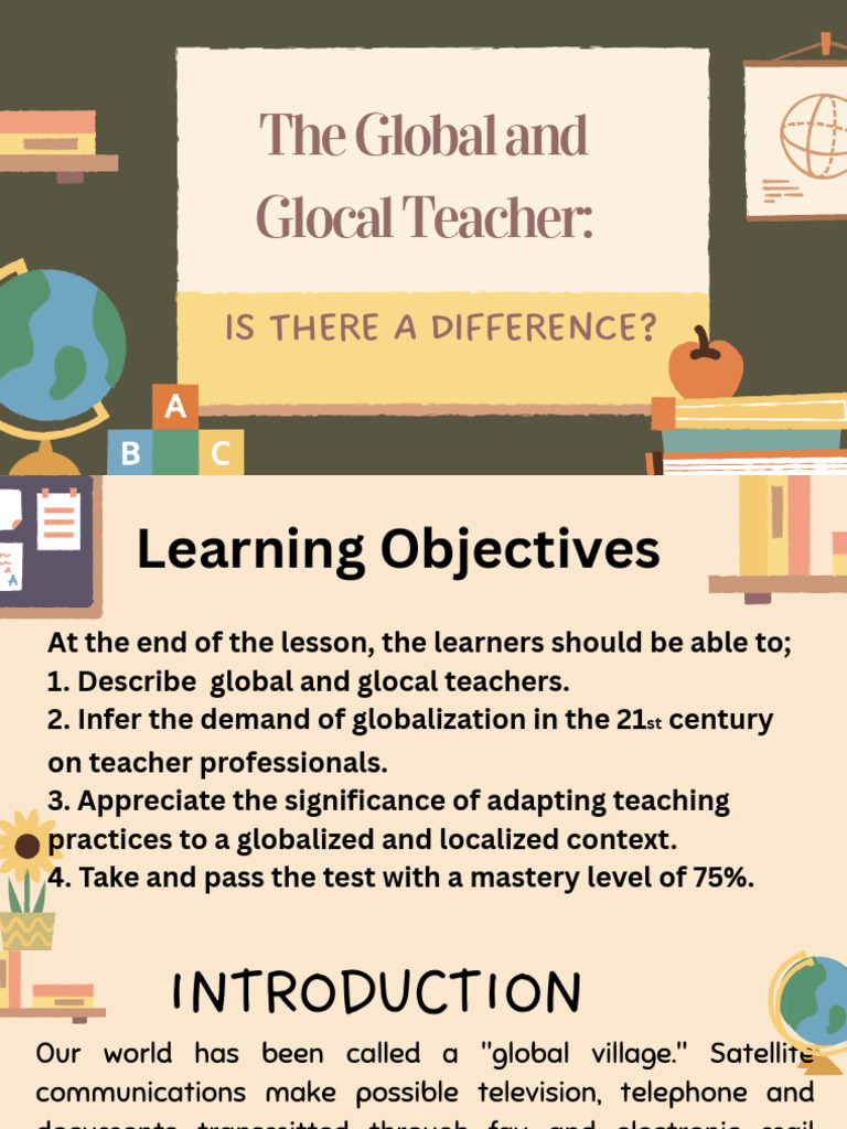 Global vs. Glocal Teachers Explained | PDF | Learning | Curriculum