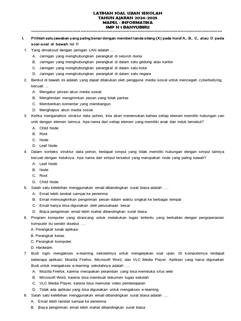 Latihan Soal Psaj | PDF