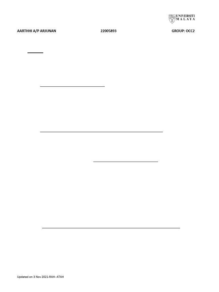 Aarthhi Arjunan 22005893 GBX0009 G2 | PDF | Schizophrenia | Mental Disorder