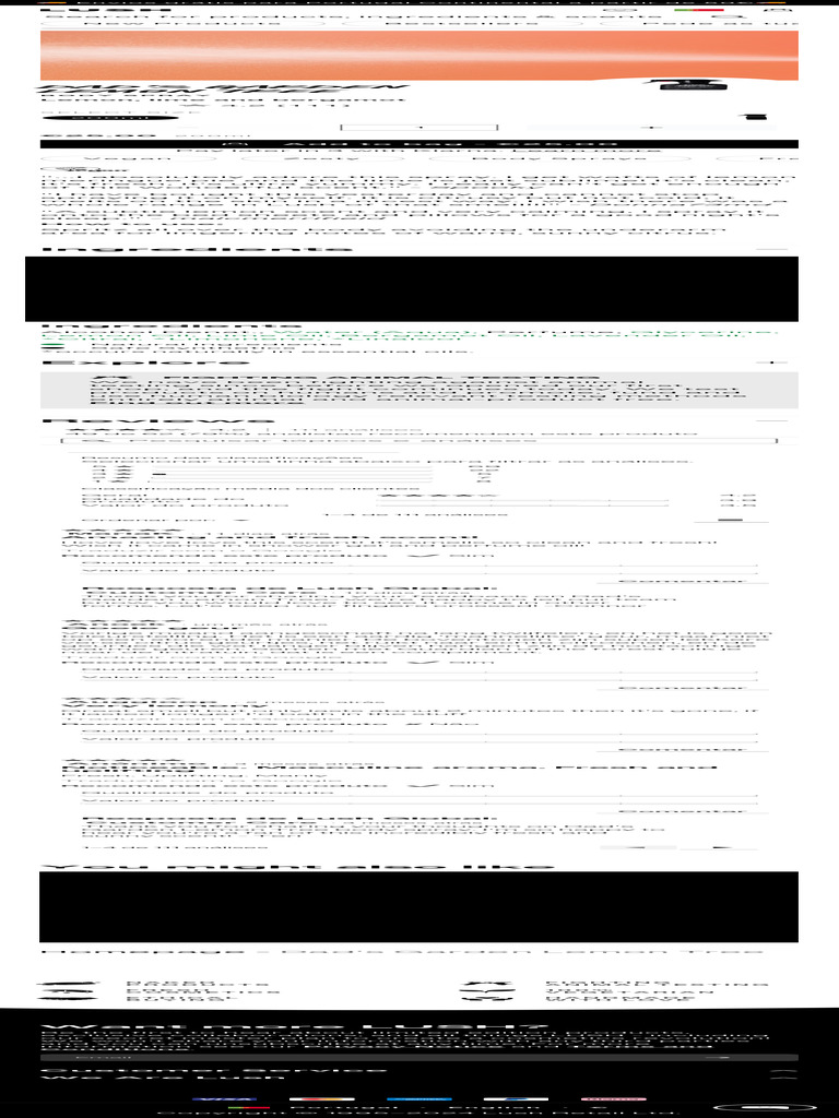 Dad's Garden Lemon Tree Body Spray LUSH | PDF | Lime (Fruit) | Citrus