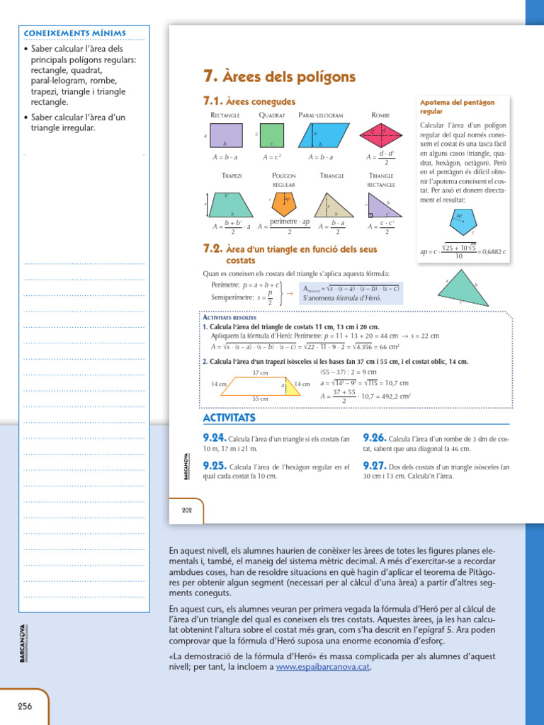 7.4 Àrees Dels Polígons | PDF