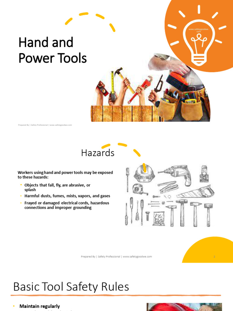 Hand and Power Tool Safety Guidelines | PDF | Manufactured Goods | Tools