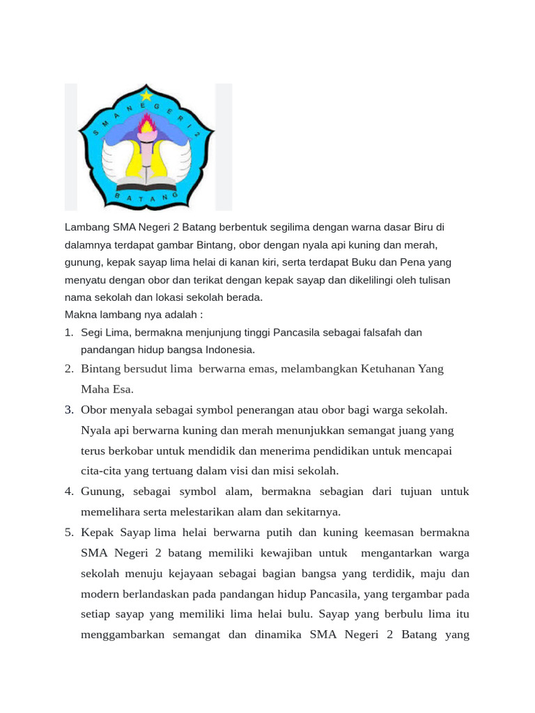 Arti Logo SMA N 2 Batang | PDF