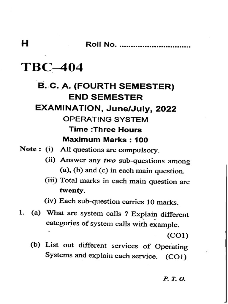 Tbc404 Endsem 2022 Jun | PDF