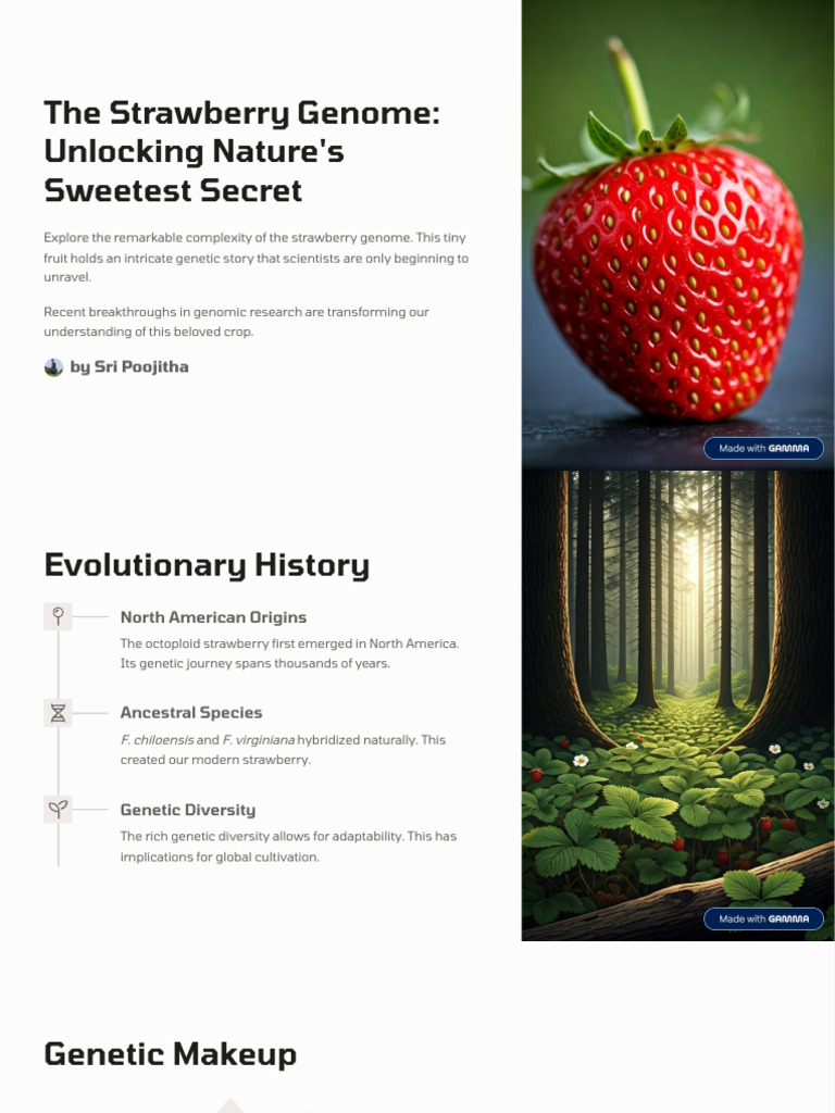The Strawberry Genome Unlocking Natures Sweetest Secret | PDF | Plant ...