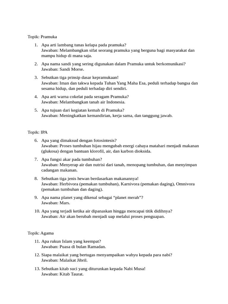 Soal LCT Kemah | PDF