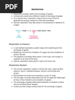 ? IGCSE Biology Chapter 11 Notes | PDF | Respiratory System ...