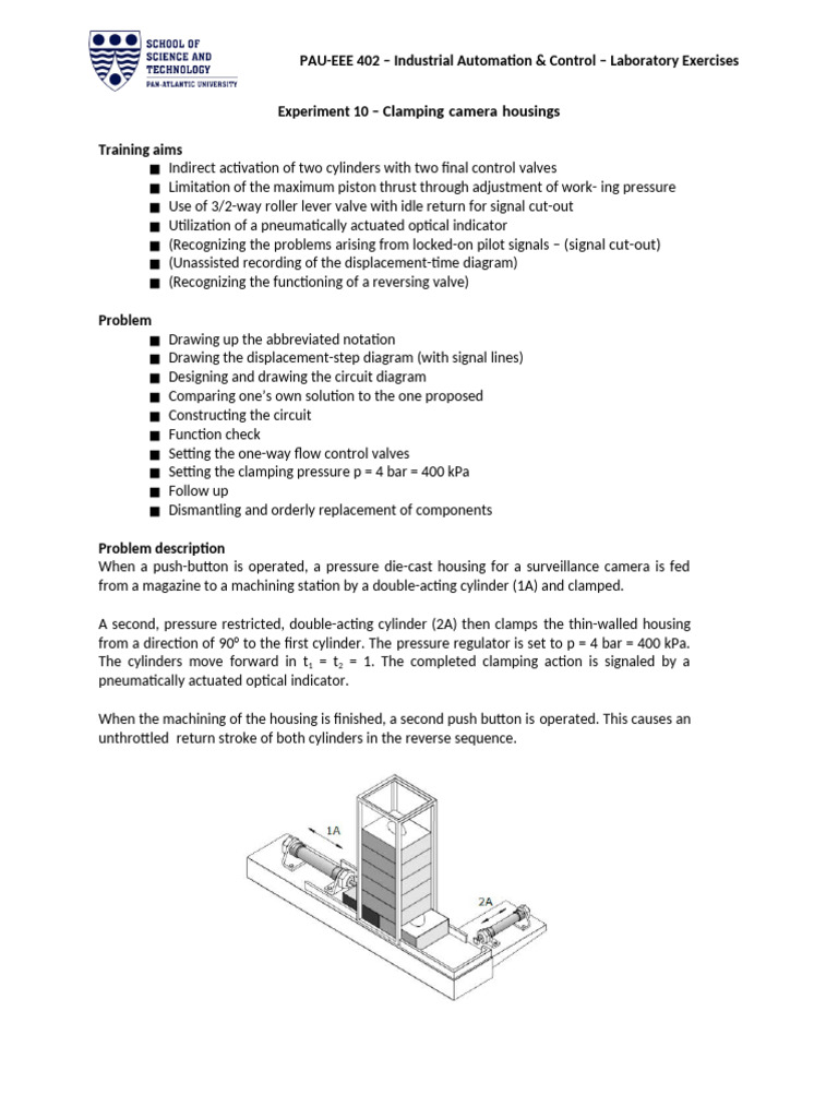 Experiment 10 - Clamping Camera Housings | PDF