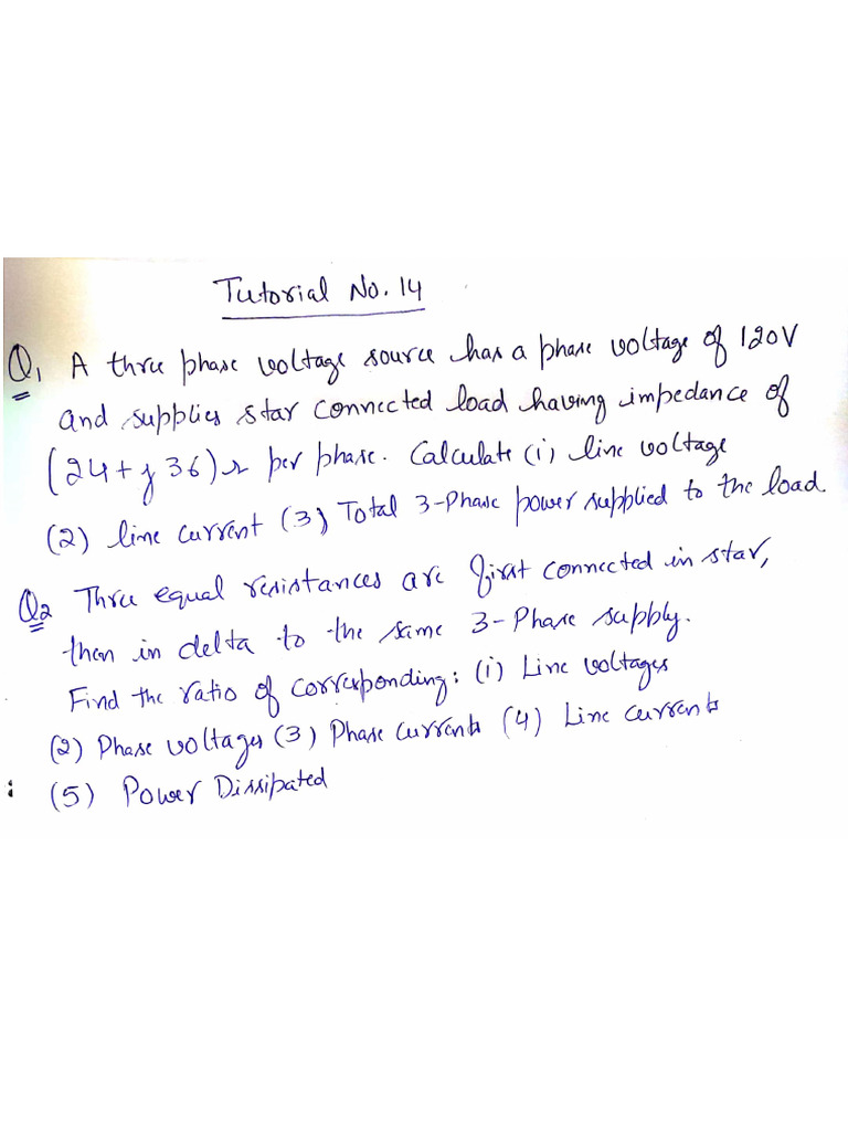 BEE Tutorial 14 | PDF