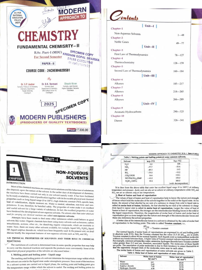 Chemistry Semester 2 | PDF