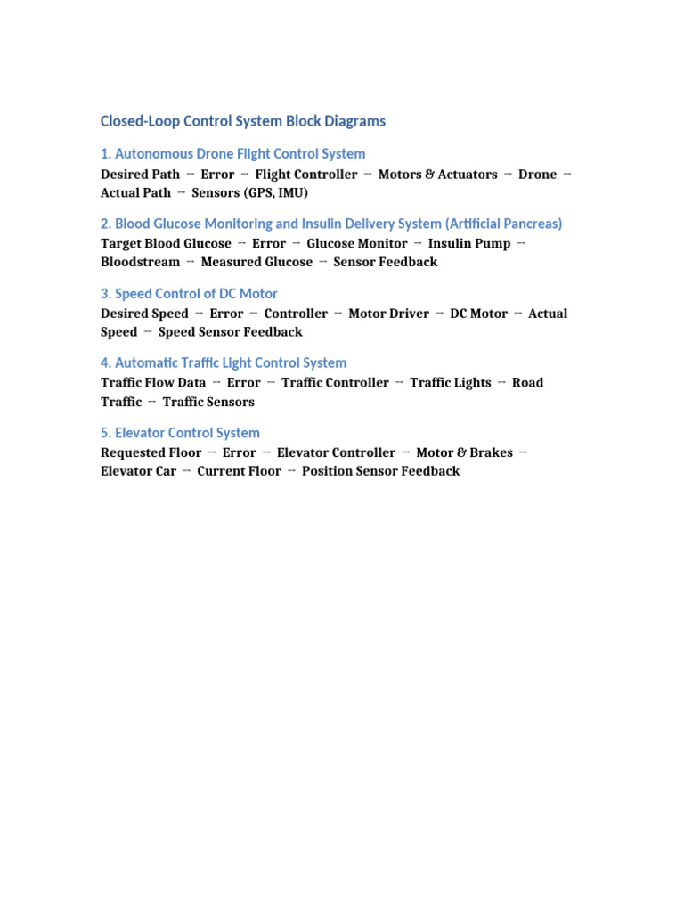 Closed Loop Control Systems | PDF