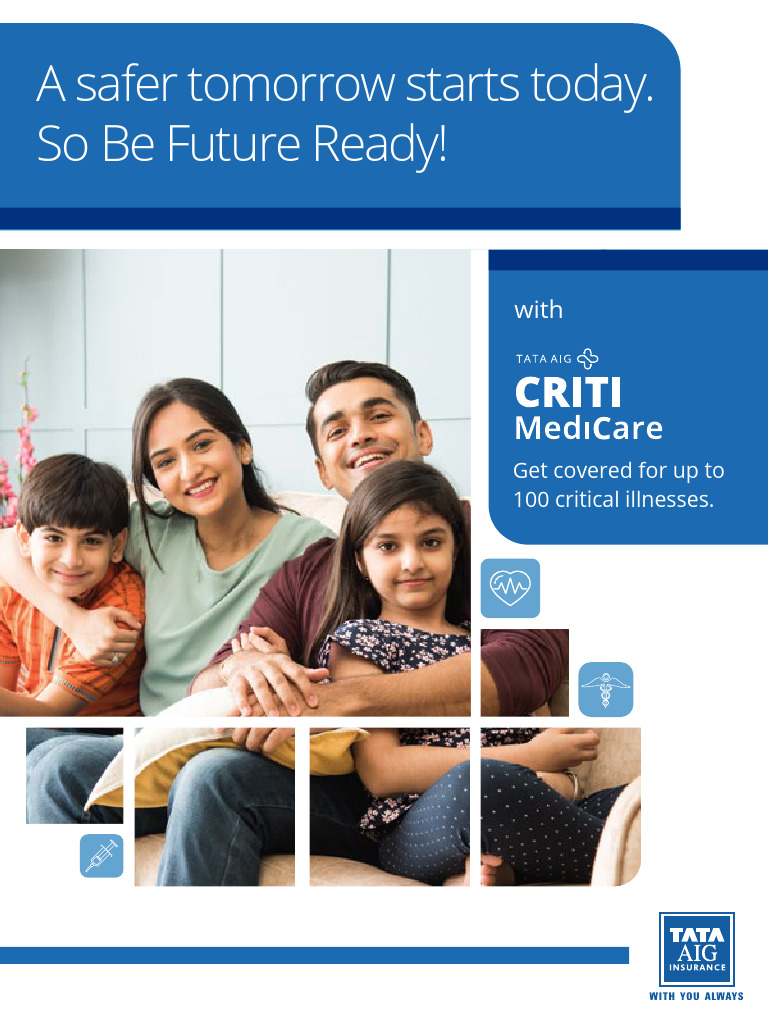 Tata AIG Criti Medicare Brochure 0a0ed36a23 | PDF | Insurance | Hospital