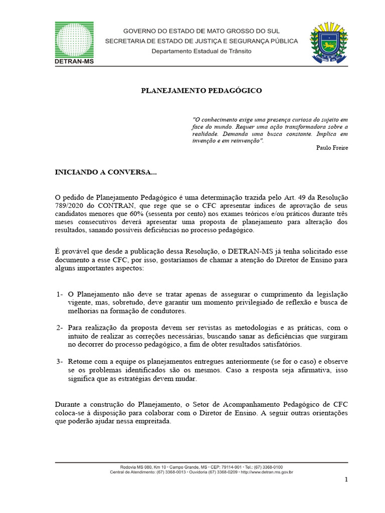 Modelo de Planejamento Pedagógico SAPED 2020 | PDF | Pedagogia ...