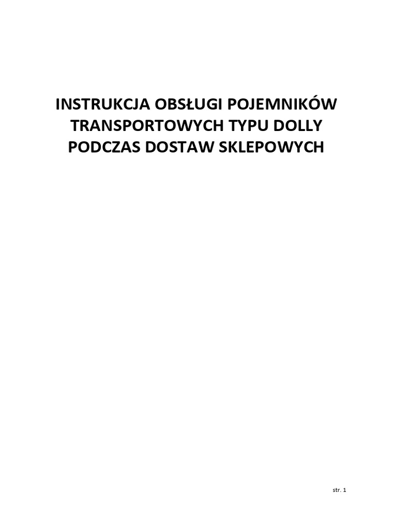 Instrukcja Obs Ugi Dolly | PDF