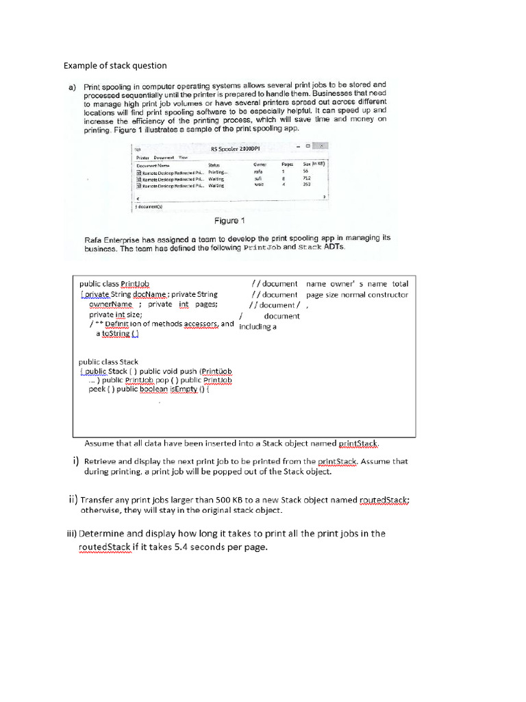 Example of Stack Question | PDF