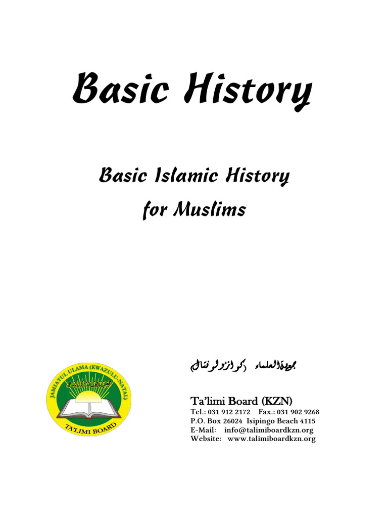 Basic History - 1st Ed Talimi Board KZN | PDF | Prophets And Messengers ...