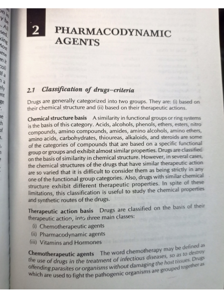 Classification of Drugs Based On Therapeutic Action | PDF