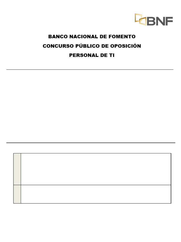 F - Matriz y Perfil de Personal de TI - BNF | PDF | Bancos | Evaluación