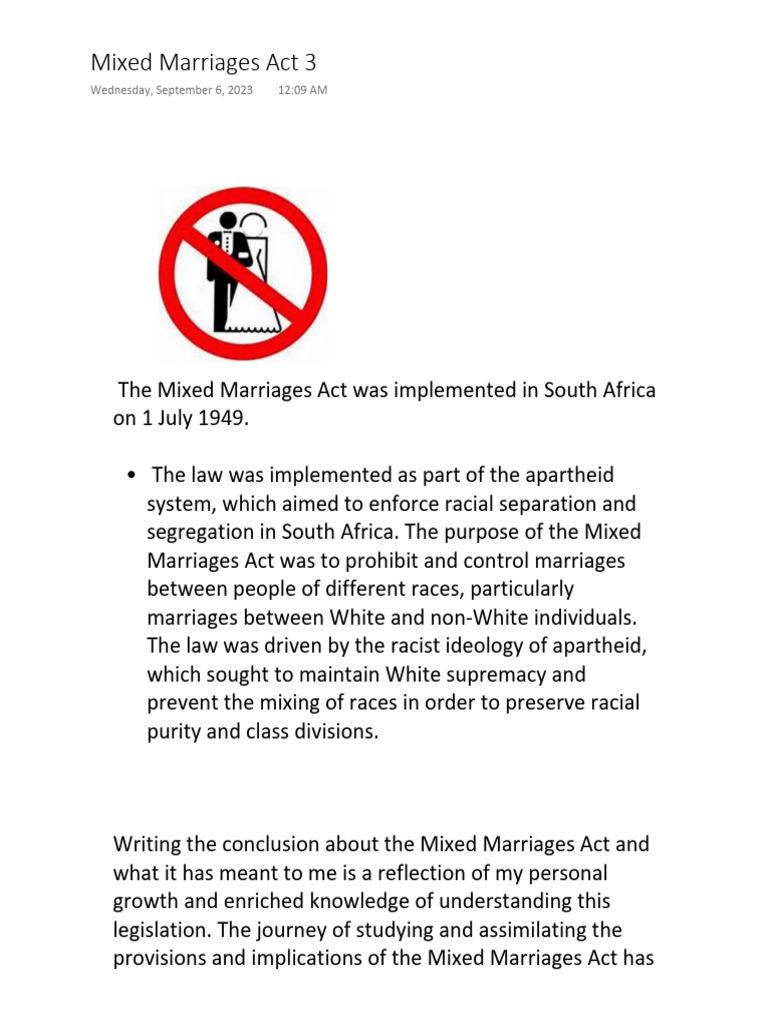 Mixed Marriages 3 | PDF