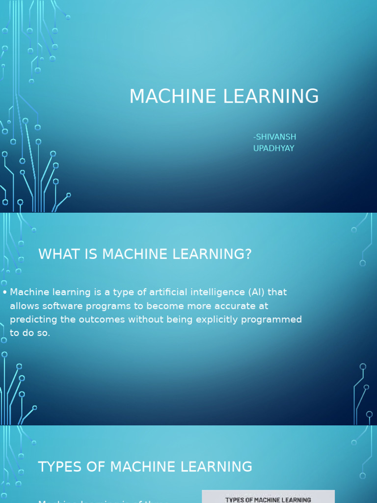 Overview of Machine Learning Types | PDF