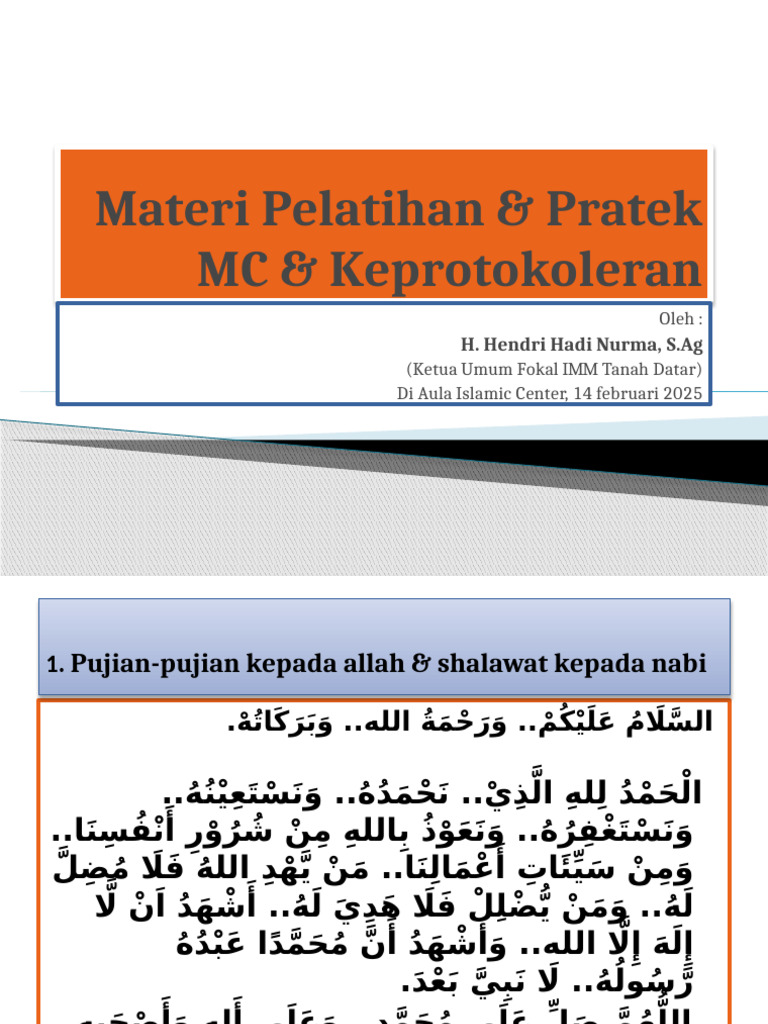 PPT MC & Keprotokoleran | PDF