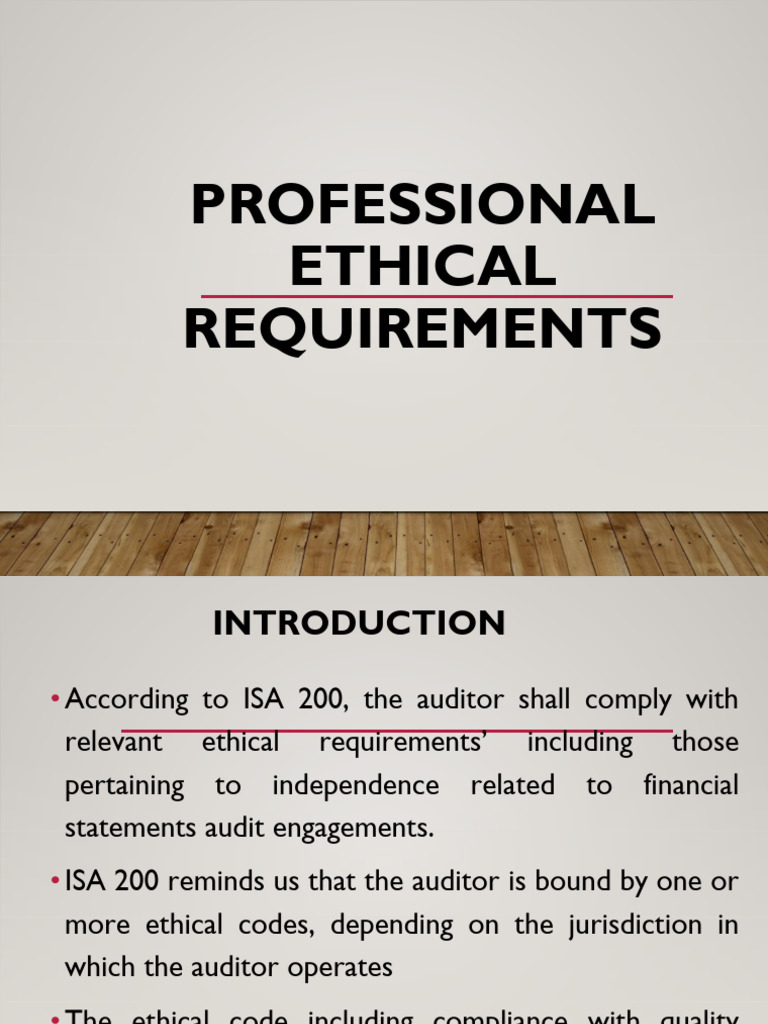 Ethical Requirements for Auditors | PDF | Audit | Confidentiality
