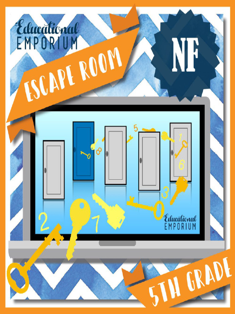 3 - NO PREP 5th Grade Fractions Escape Room Math | PDF | Multiplication ...
