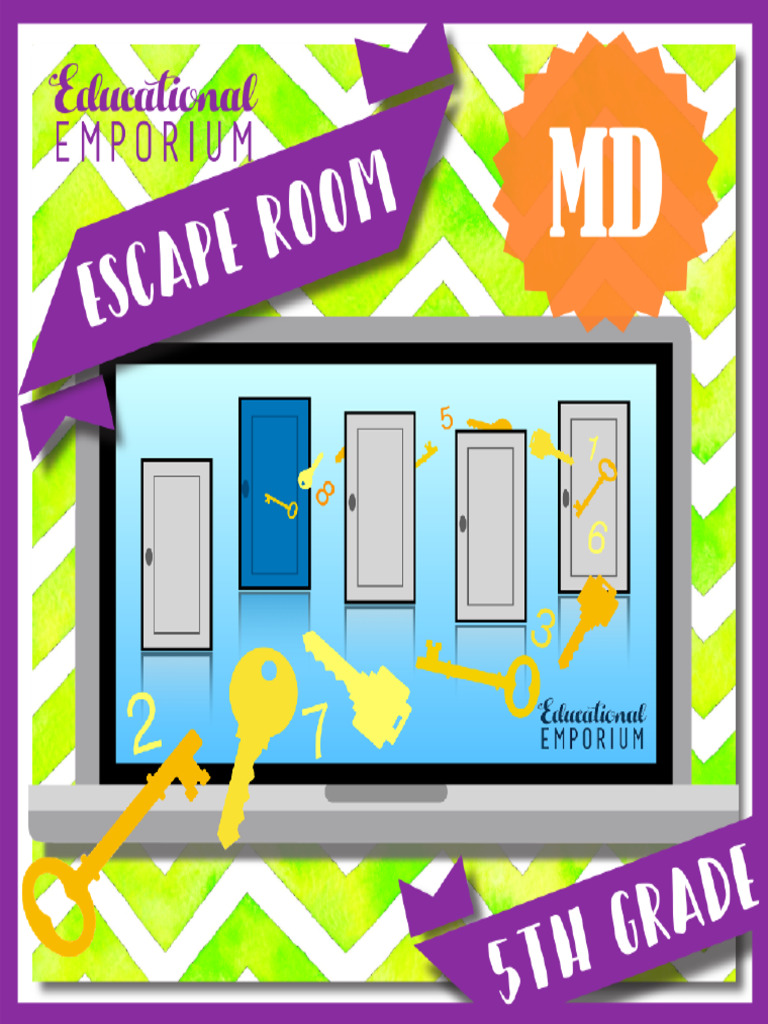 4 - NO PREP 5th Grade Measurement & Data Escape Room Math | PDF ...