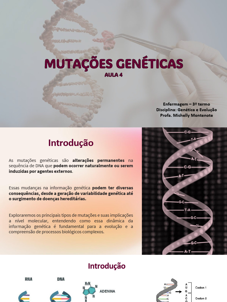 Tipos e Efeitos das Mutações Genéticas | PDF | Mutação | Polimorfismo ...