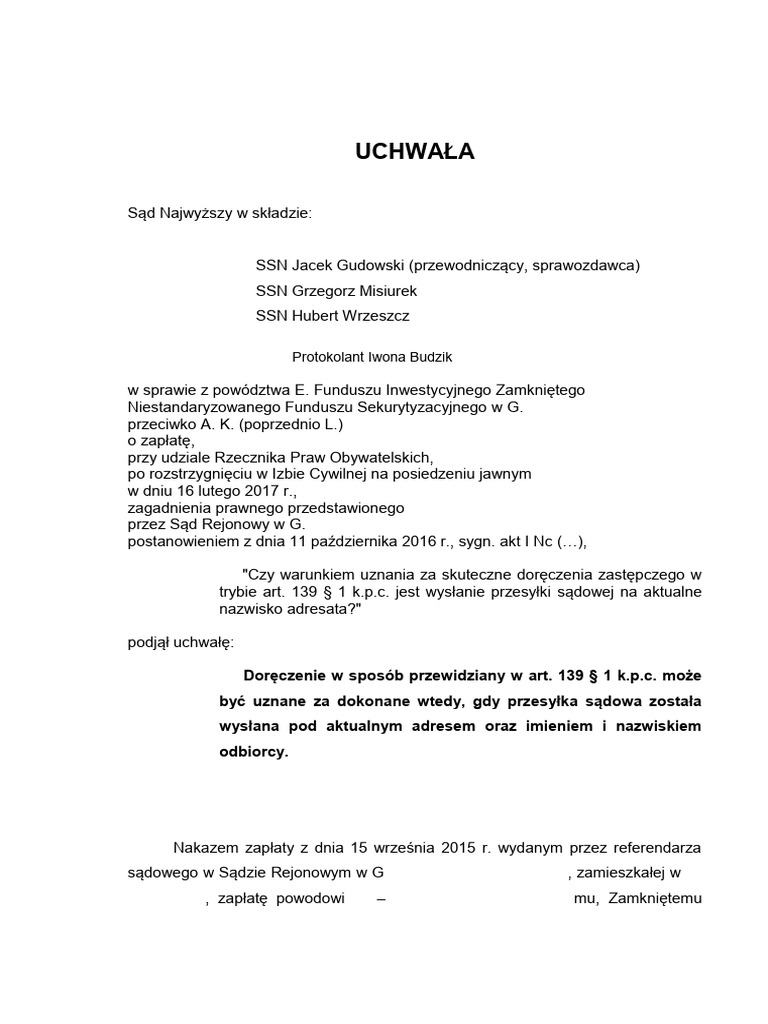 III CZP 105-16 | PDF