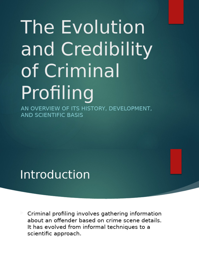 Criminal Profiling Presentation | PDF | Offender Profiling | Crimes