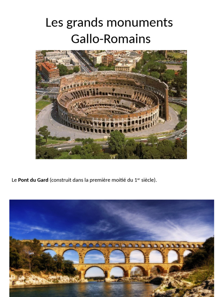 Les Grands Monuments Gallo Romain | PDF