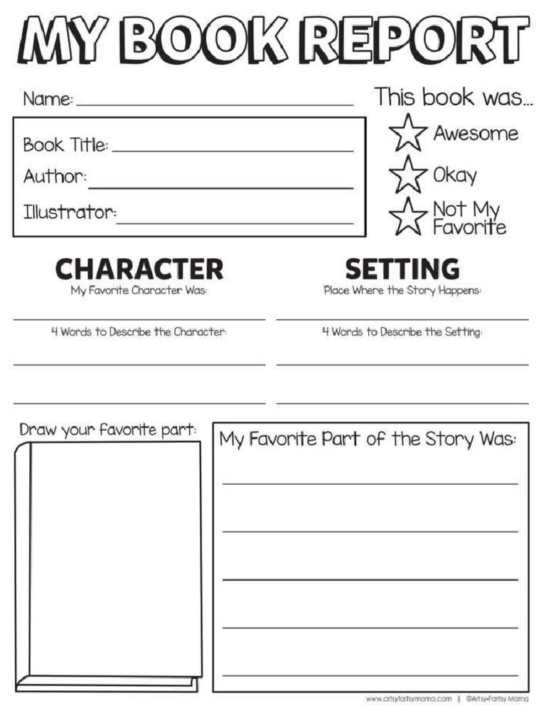 Book Report For Elementary Level | PDF