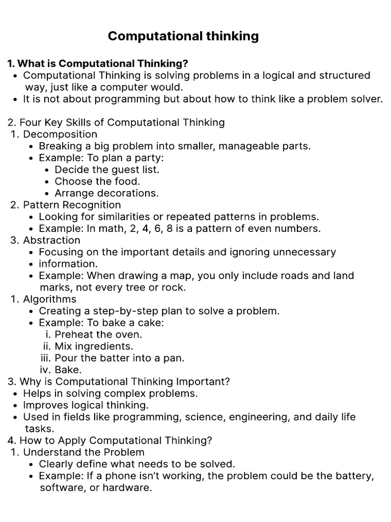 Computational Thinking | PDF