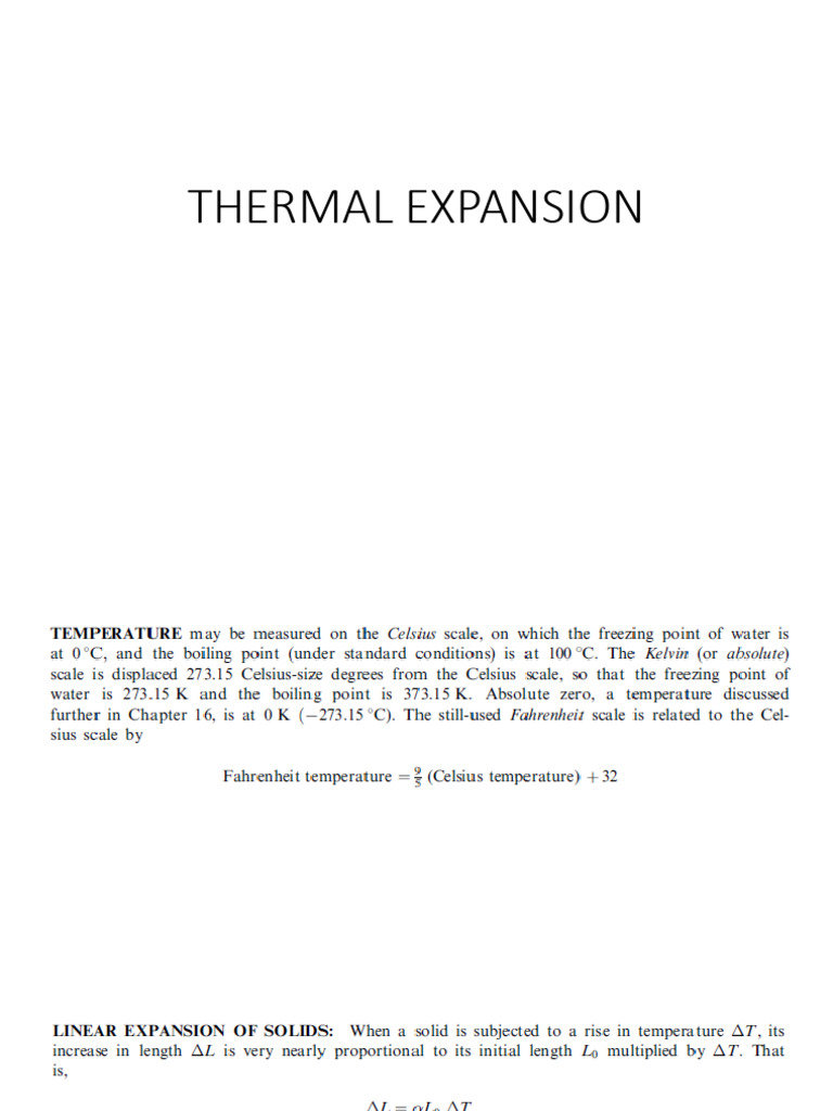 THERMAL-EXPANSION | PDF