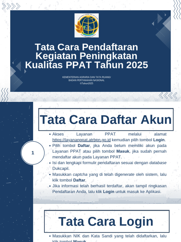 Pendaftaran Peningkatan Kualitas PPAT 2025 | PDF