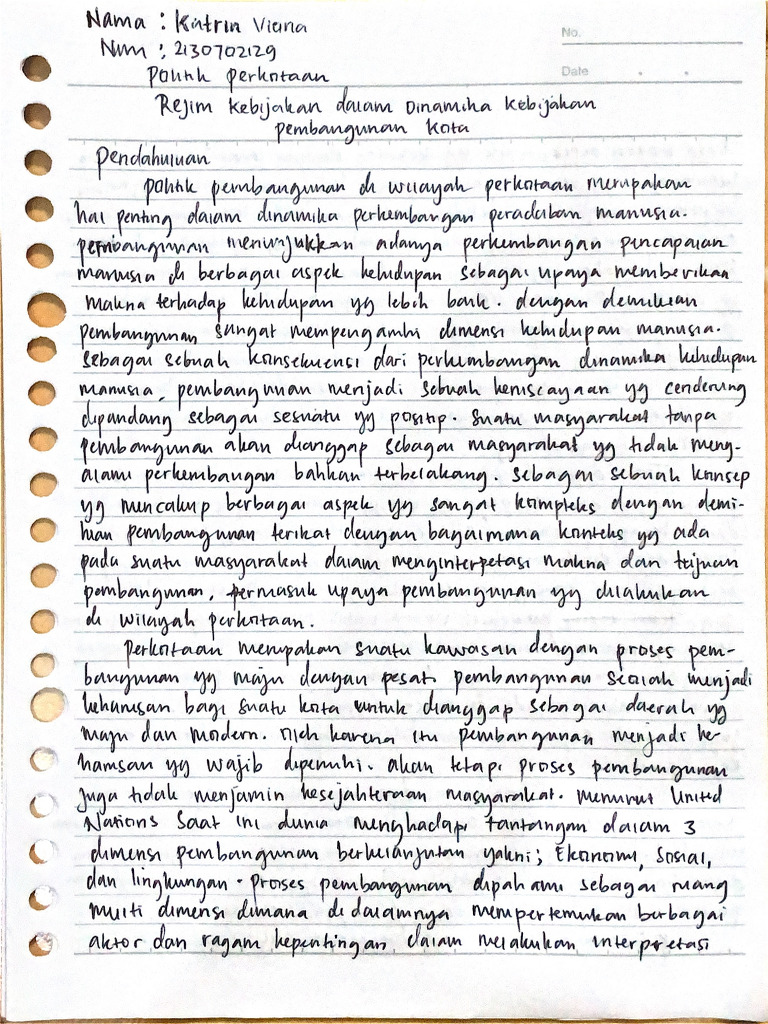 Resume Politik Perkotaan (Katrin Viona) | PDF