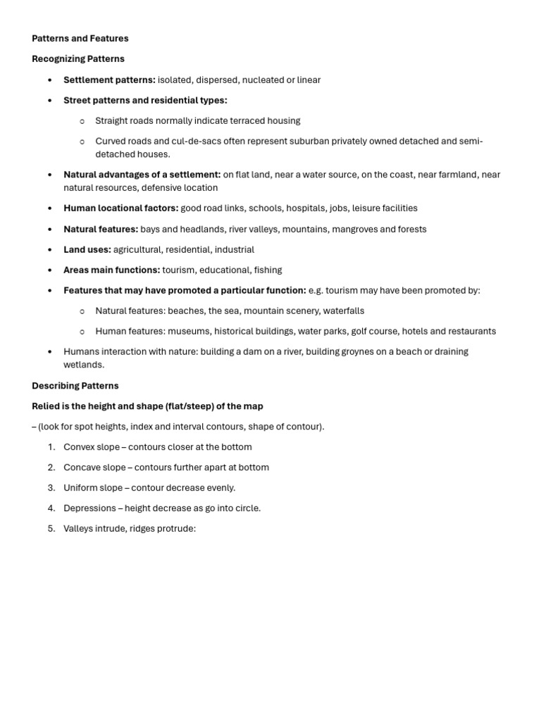 Understanding Settlement Patterns and Features | PDF
