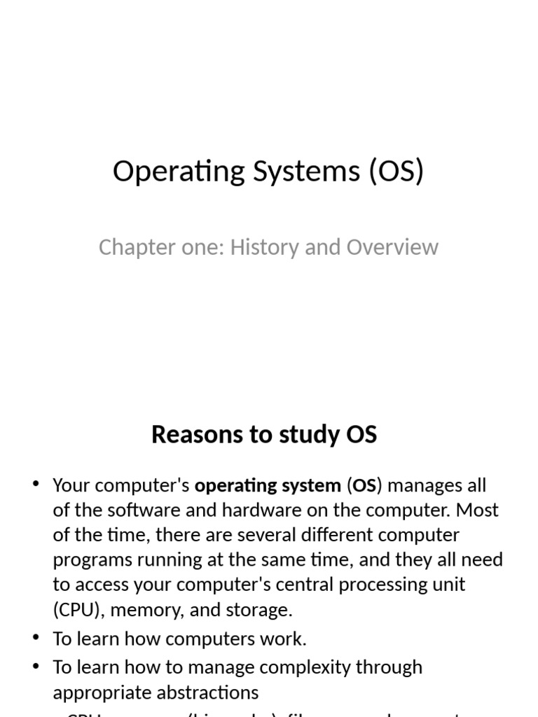 Operating Systems | PDF | Process (Computing) | Operating System